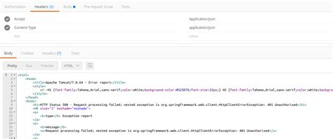 Java Status 500 Request Processing Failed Nested Exception Is