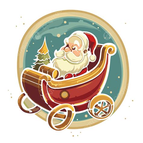 산타클로스가 썰매를 타고 있다 클립 아트 벡터 만화 무료 산타 썰매 절연 스티커 디자인 상표 Png 일러스트 및 벡터 에 대한 무료 다운로드 Pngtree