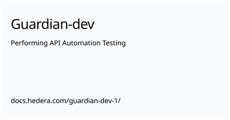 Performing Api Automation Testing Guardian Dev