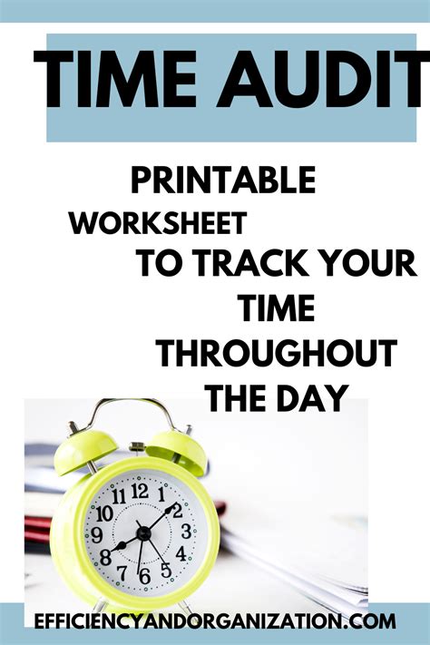 Track Your Time With A Time Audit Worksheet