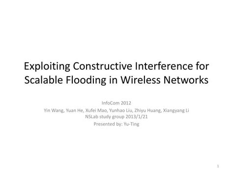 Ppt Exploiting Constructive Interference For Scalable Flooding In