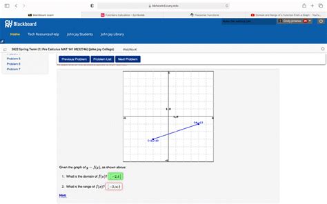 Solved O Bbhosted Cuny Edu 0 A Blackboard Learn Sy Functions Calculator 1 Answer