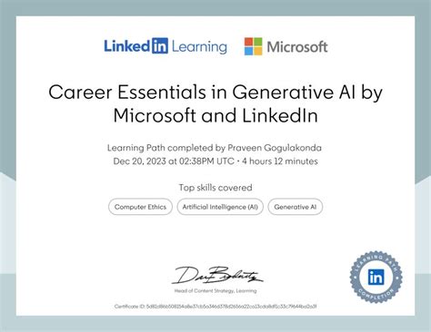 praveen gogulakonda on linkedin certificate of completion