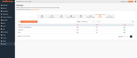 Settings — Jetbackup 5 Documentation Documentation
