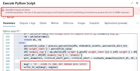 Unknow Error Of Azuremlcompute Microsoft Qanda