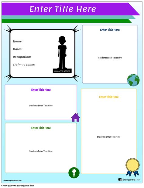 Historical Figure Digital Worksheet Storyboard