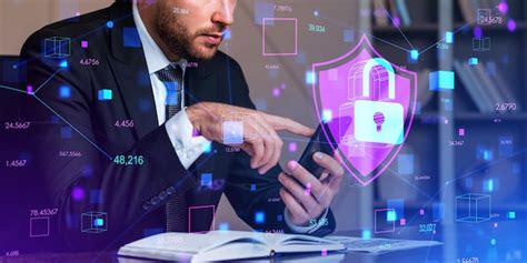 Premium Photo Businessman Using Smartphone Data Protection And Confidential I