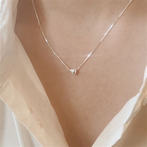 로스도스 주문🔝미니 하트 은목걸이 Love Necklace