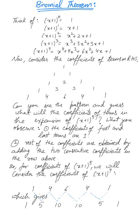 Notes Binomial Theorem Ibdp Math Hlsl