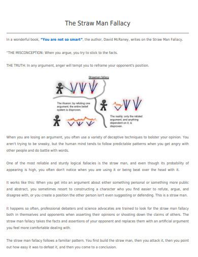 65 Straw Man Fallacy Examples