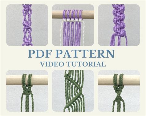 macrame knots guide patterns tutorials knot typing tutorial digital pattern macrame pdf
