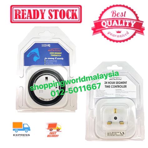 24 Hours Programme Timer Power Controller Socket Square 1122 Sq Shopee Malaysia