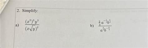 Solved Simplify A Xy X Y B A B A B Chegg
