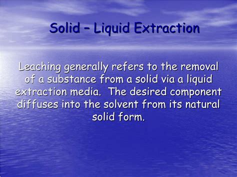 Examples Of Solid Liquid Extraction At Ellen Unger Blog