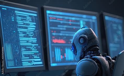 Robotics Using Multiple Computers Working And Monitor Data In Liveing