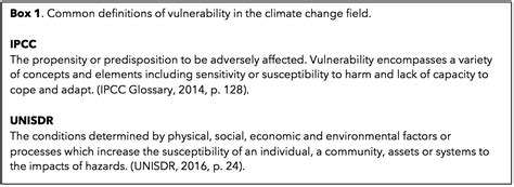 Vulnerability Definitions Weadapt