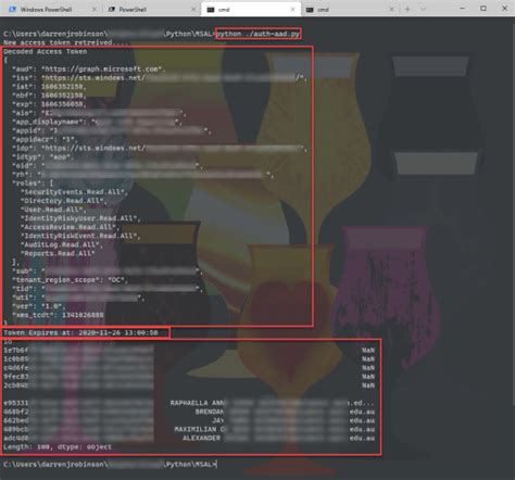 Microsoft Graph Using Msal With Python Darrenjrobinson Bespoke