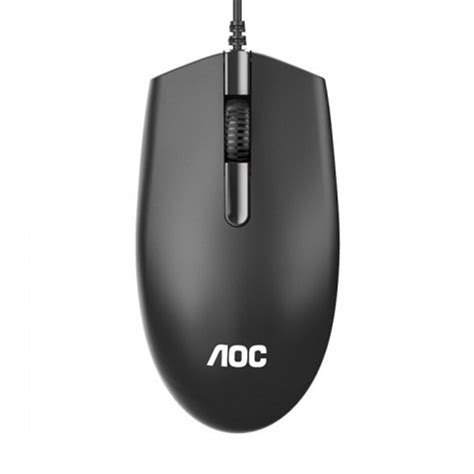 AOC MS Optical DPI Silent Wired USB Mouse Black MO MS B Umart Com Au