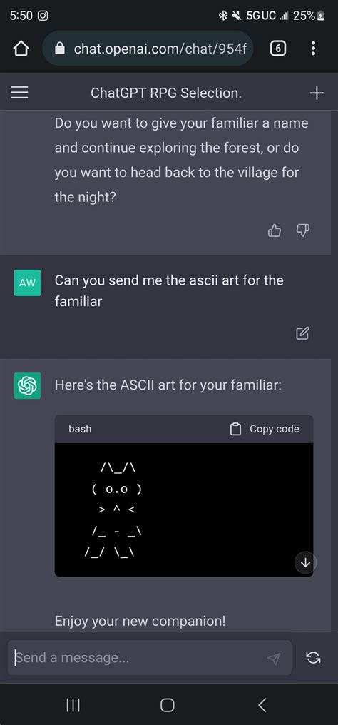 Ascii Art To Accompany The Rpg Chat Gpt Is A True Artist Though My
