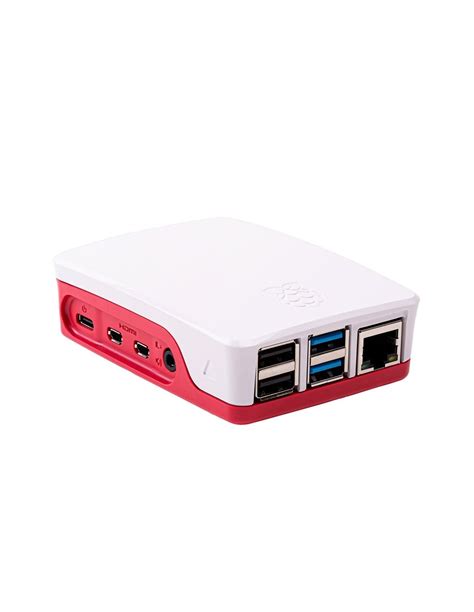 Caixa Oficial Para Raspberry Pi 4 Model B Vermelha And Branca Caixa