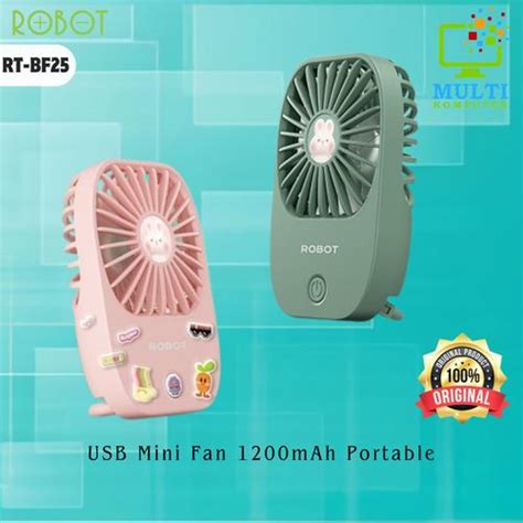 Jual Fan Portable Robot Usb Mini Fan Rt Bf25 1200mah Portable Original Garansi 1 Tahun