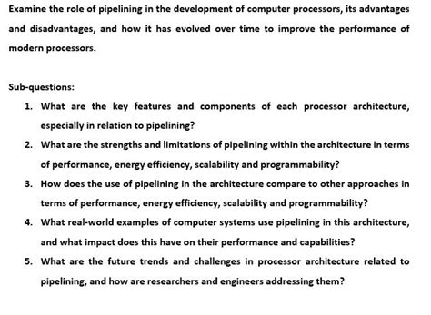 Solved Examine The Role Of Pipelining In The Development Of