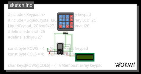 Pertemuan 4 Smart Password Keypad Output Lcd Led Wokwi Esp32 Stm32