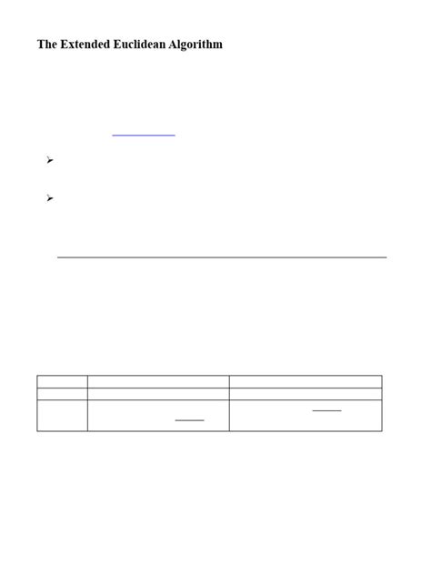 The Extended Euclidean Algorithm Pdf Teaching Methods And Materials