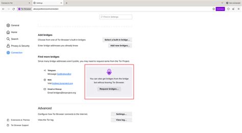 BRIDGES Tor Project Tor Browser Manual