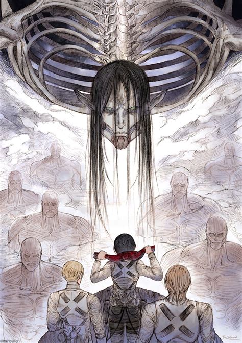 Mikasa Ackerman Eren Yeager Armin Arlert Titan Jean Kirstein And More Shingeki No Kyojin