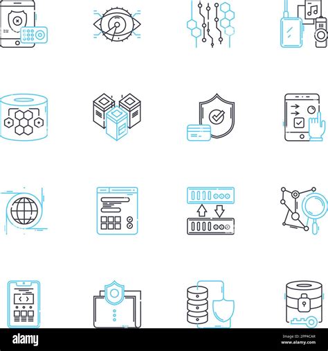 Protected Intel Linear Icons Set Confidential Classified Secret Proprietary Restricted