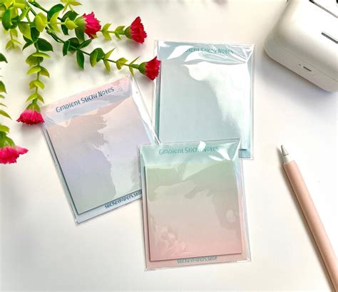 Pastel Gradient Sticky Notes Post It Notes Colorful Sticky Notes Grandient Colour Sticky Notes