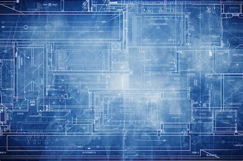 Premium Photo Blueprint Blueprint Texture Paper Background