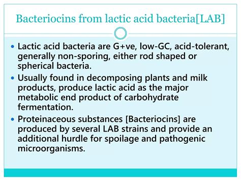 Bacteriocins From Lactic Acid Bacteria Pptx