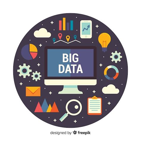 Free Vector Big Data Computer Background