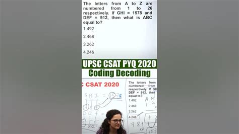 Upsc Csat Trick Coding Decoding Made Easy 💡 2020 Pyq Youtube