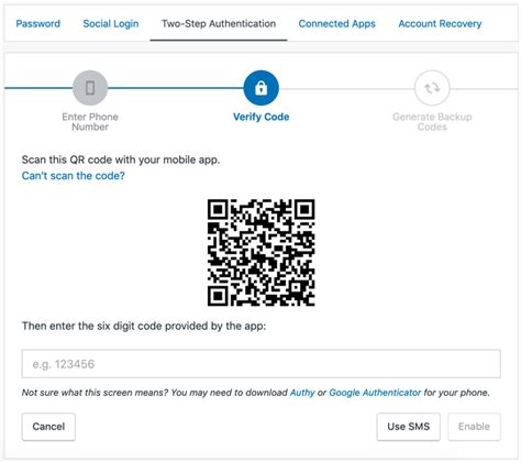Two Step Authentication Support