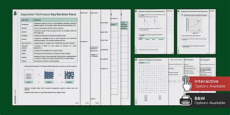 Ks3 Separation Techniques Revision Pack Beyond Secondary