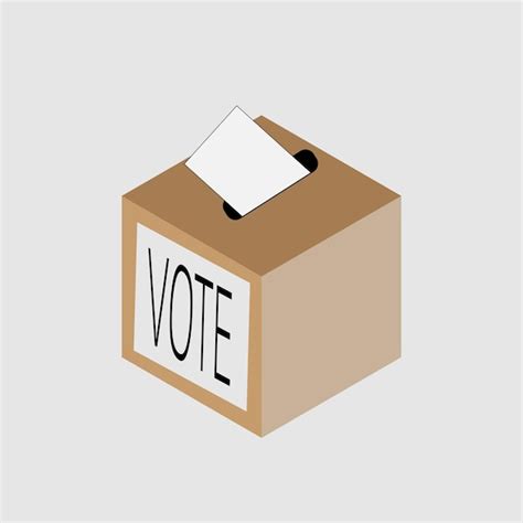 Premium Vector Cardboard Ballot Box Vector
