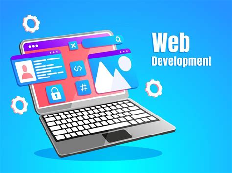 web development concept with laptop symbol 11229969 vector art at vecteezy