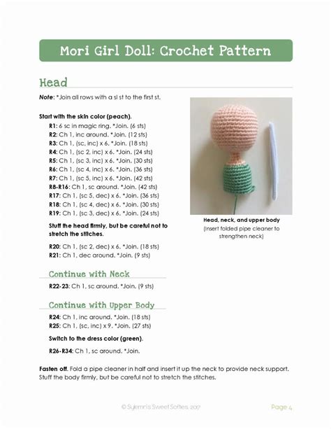 Mori Girl Doll Amigurumi And Crochet Pattern Sylemns Sweet Softies