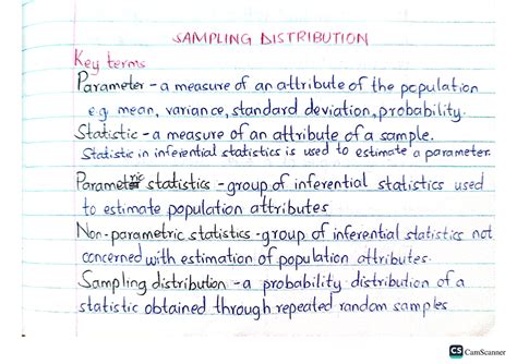 Sampling Distribution Inferential Statistics Quantity Surveying