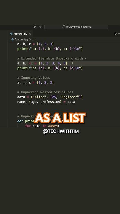 unpacking in python techwithtim youtube
