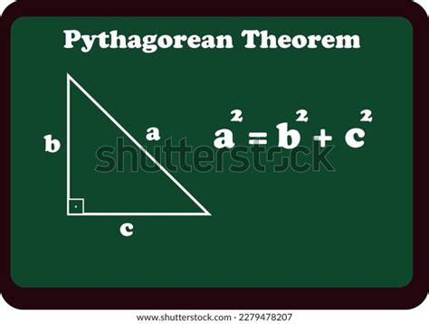 Pythagorean Theorem Formula Written On Blackboard Stock Vector Royalty Free 2279478207