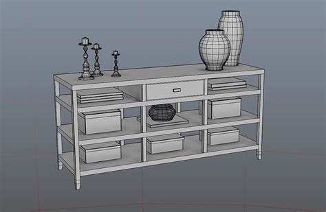3d Model Console Table Assets Vr Ar Low Poly Cgtrader