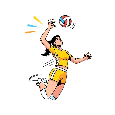 Volleyballer Slaat Silhouet Silhouette Volleyball Vector Images Over