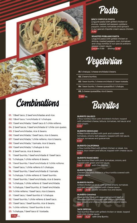 Menu Mcalester Oks El Tequila Mexican Restaurant And Bar Mcalester Sirved