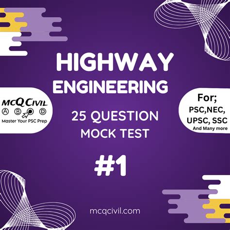 Highway Engineering McQ Chapter Wise McQ Test Of Question