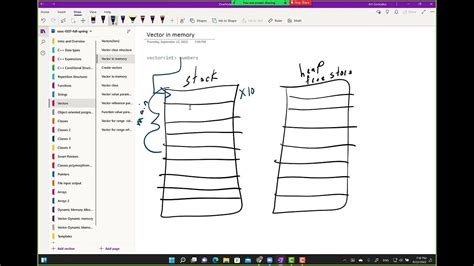 092222 Cosc 1337 C Vector Memory Create Loop And Value And Ref Params Youtube