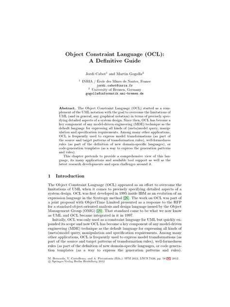 Ocl Adefinitiveguide Pdf Boolean Data Type Unified Modeling Language